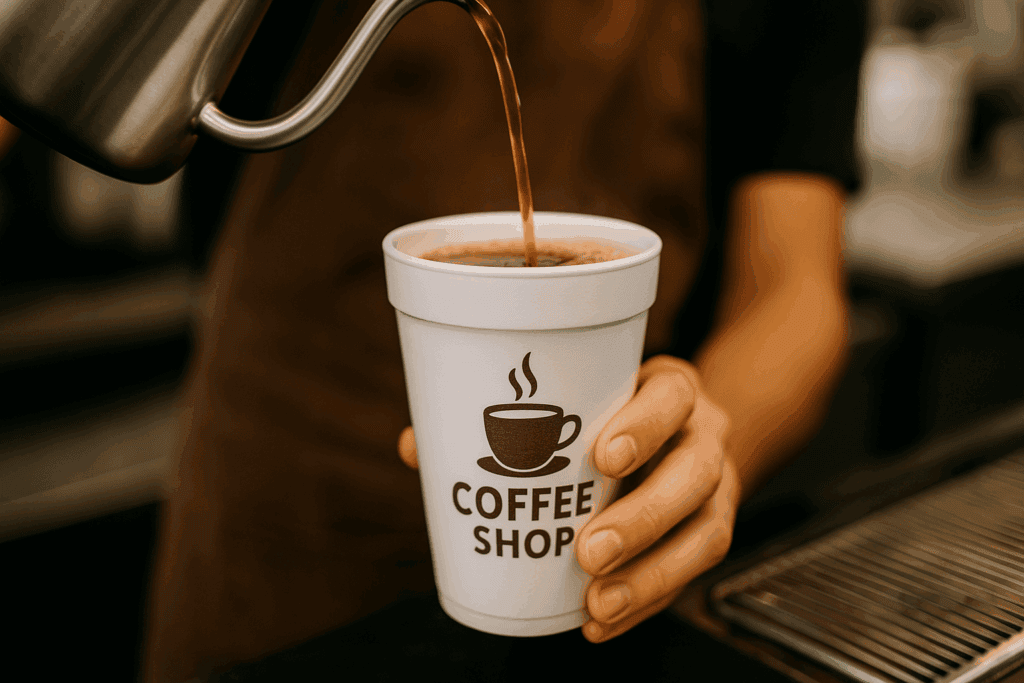 Custom Foam Cups for Coffee Shops | Custacup